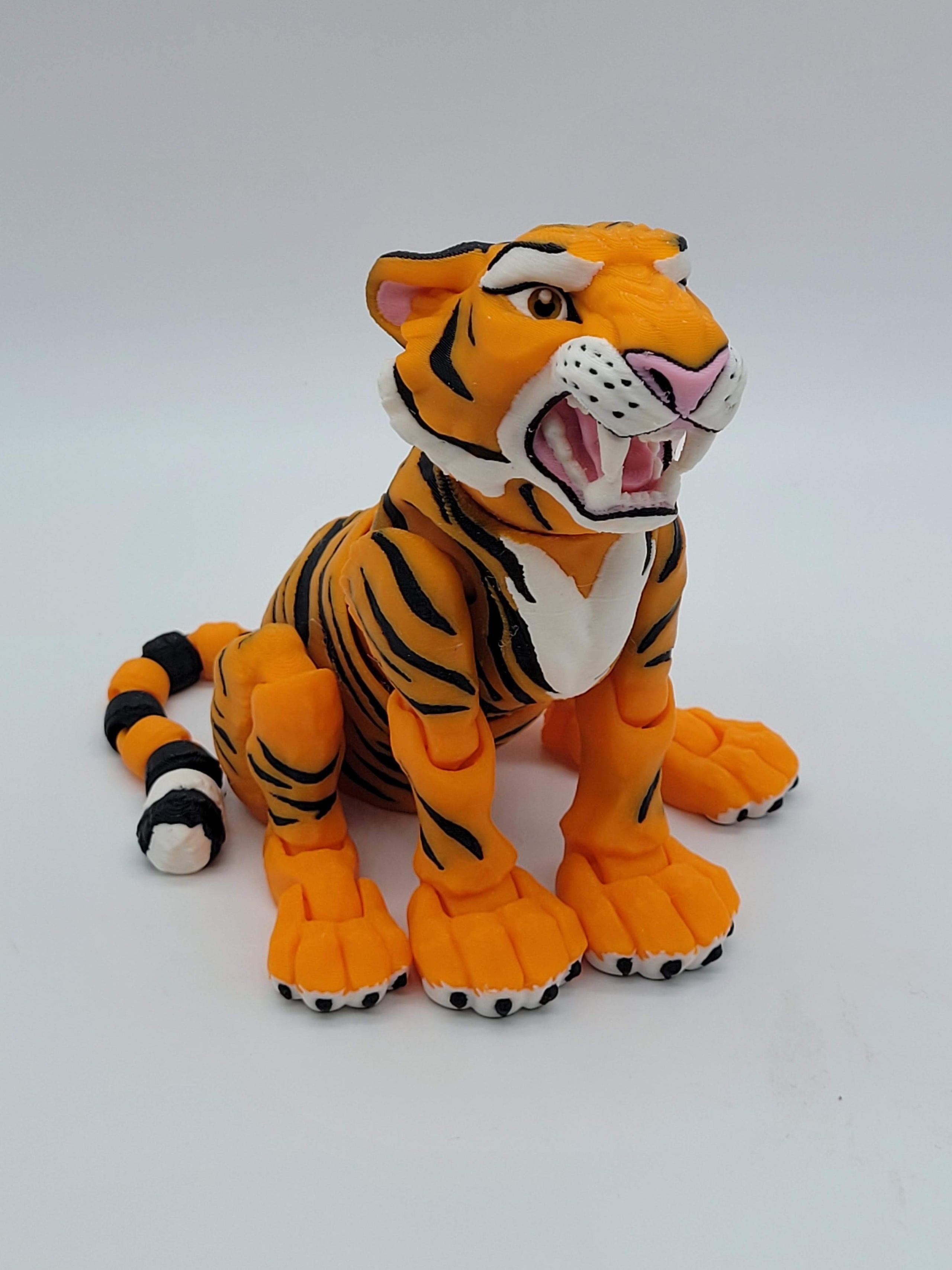 3D Printed Tiger (open mouth) | Artistically Driven
